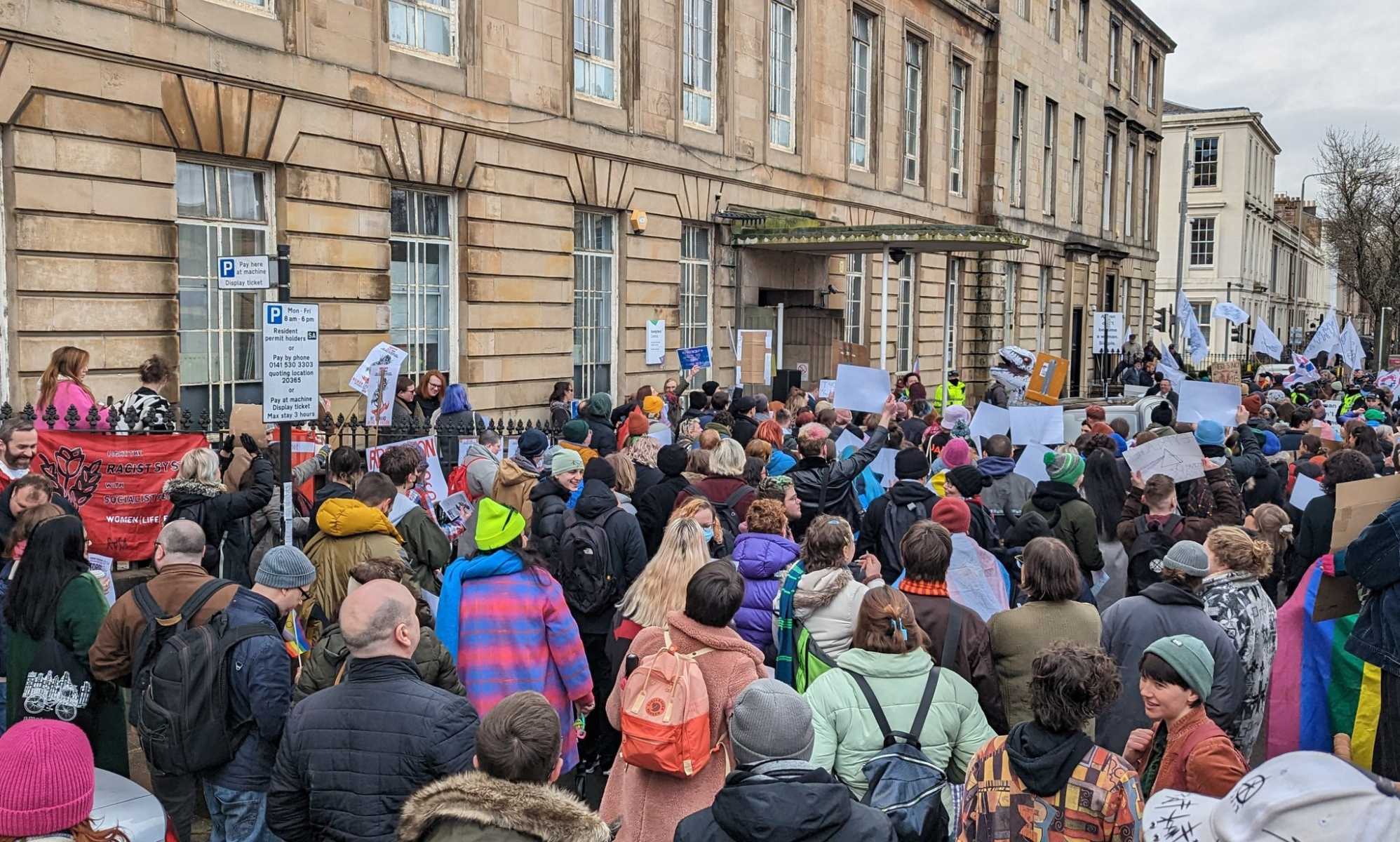 LGBTQ community counter-protests plans to ‘brick up’ gender clinic