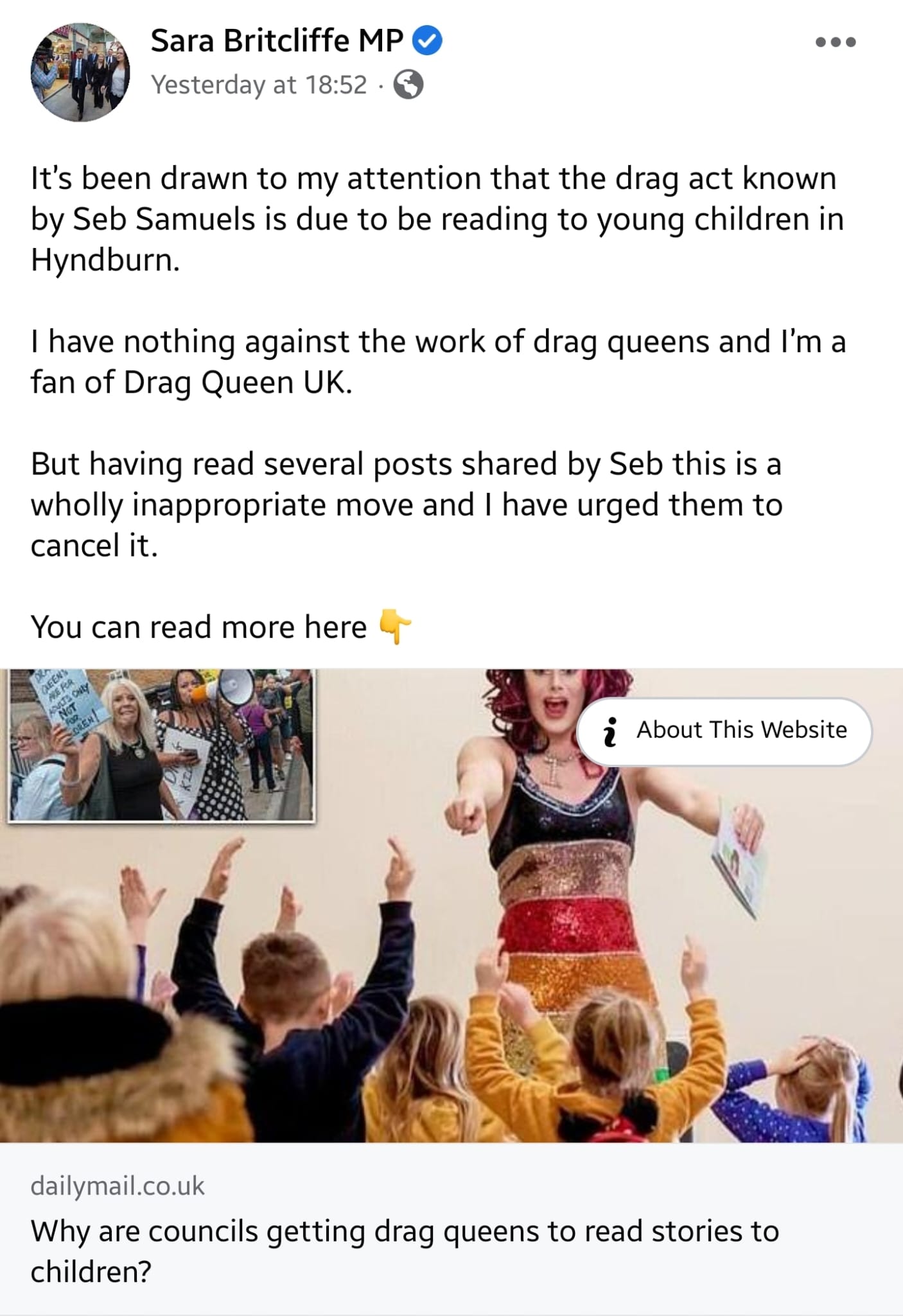 Drag Queen Story Hour star pulled from festival over safety fears