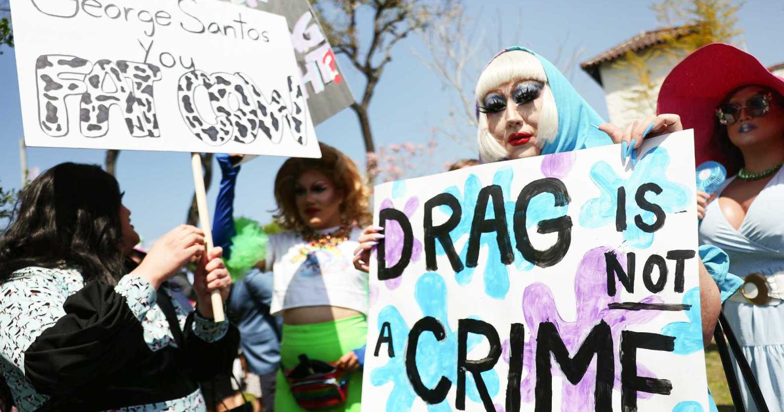 Drag March LA: Thousands march for LGBTQ rights in West Hollywood