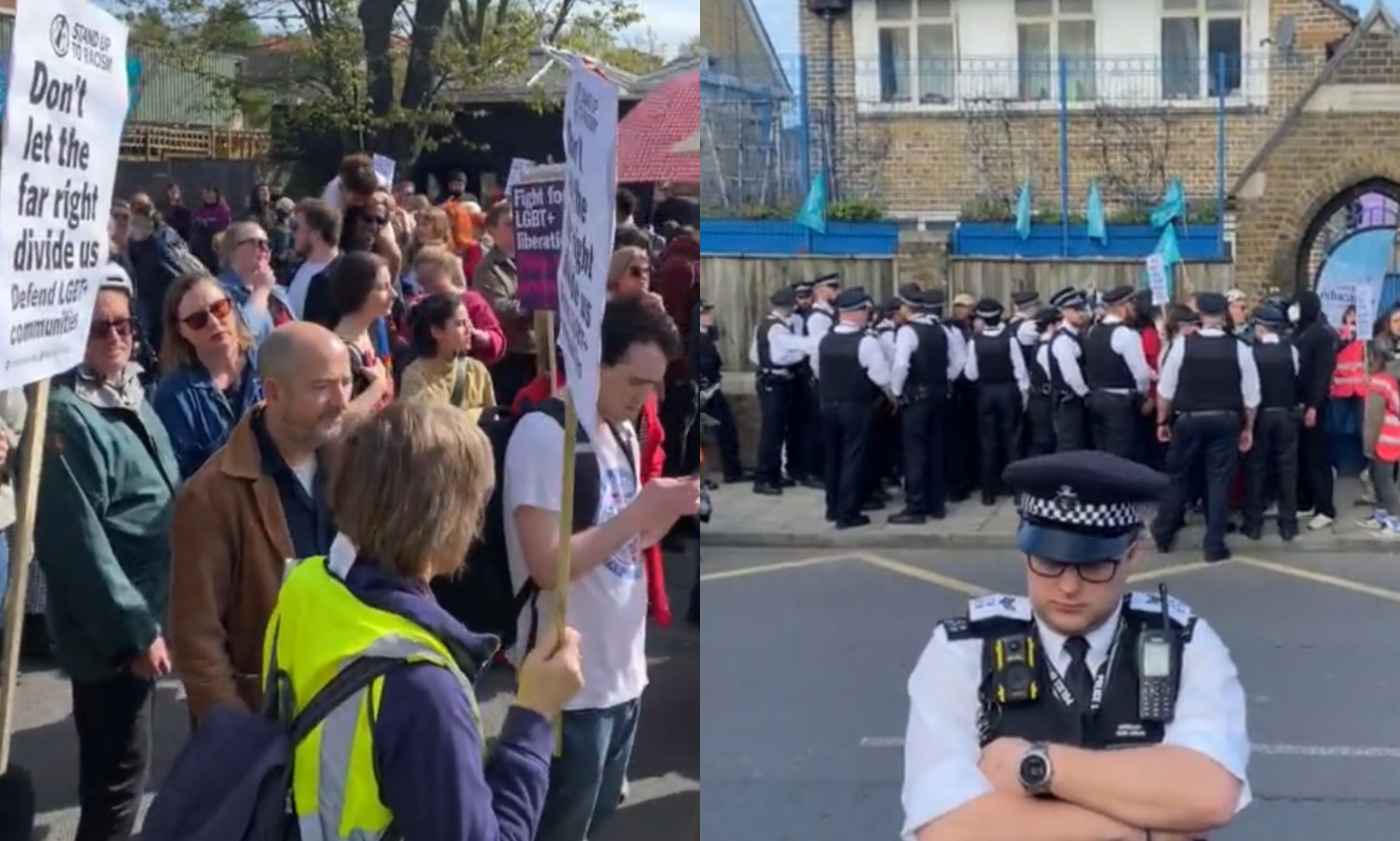 Far-right anti-drag protestors outnumbered yet again