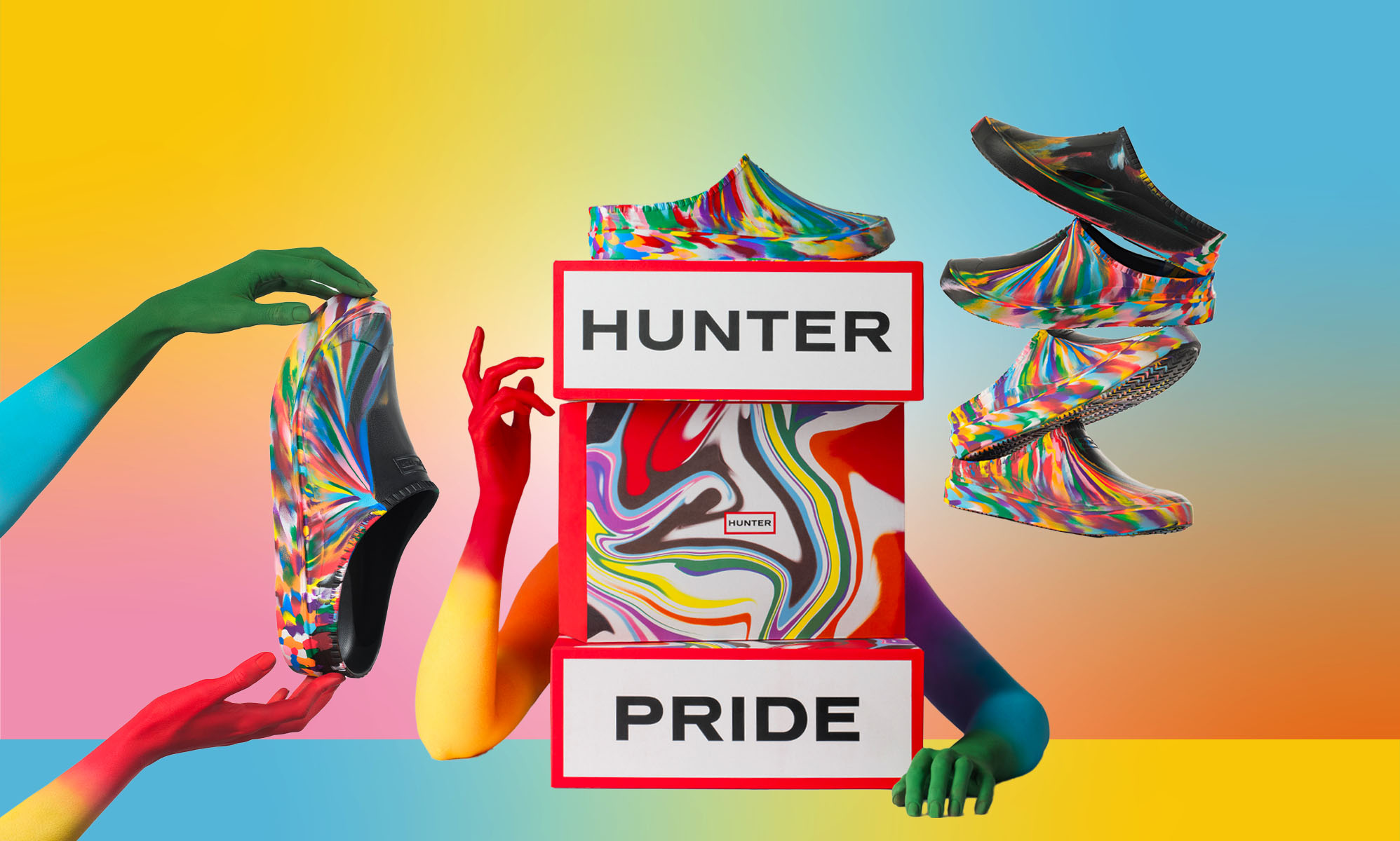 Hunter releases new gender neutral shoe to mark Pride Month
