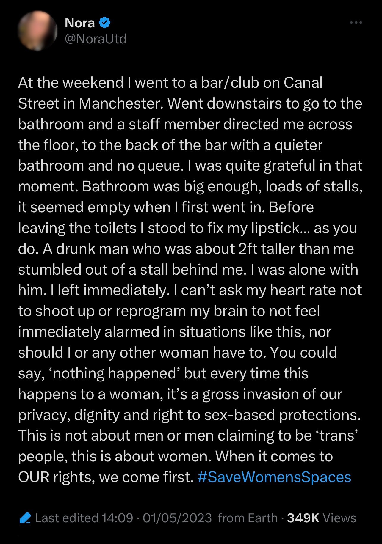 Gender critical woman complains about LGBTQ club's toilets