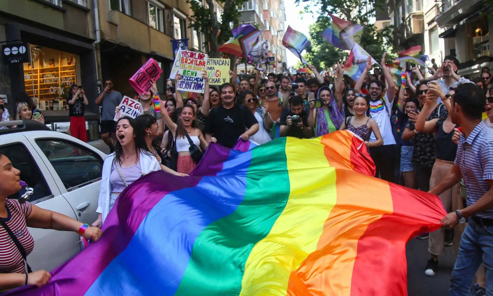 Protesters stage 'Gray Pride' march over anti-LGBTQ+ bill