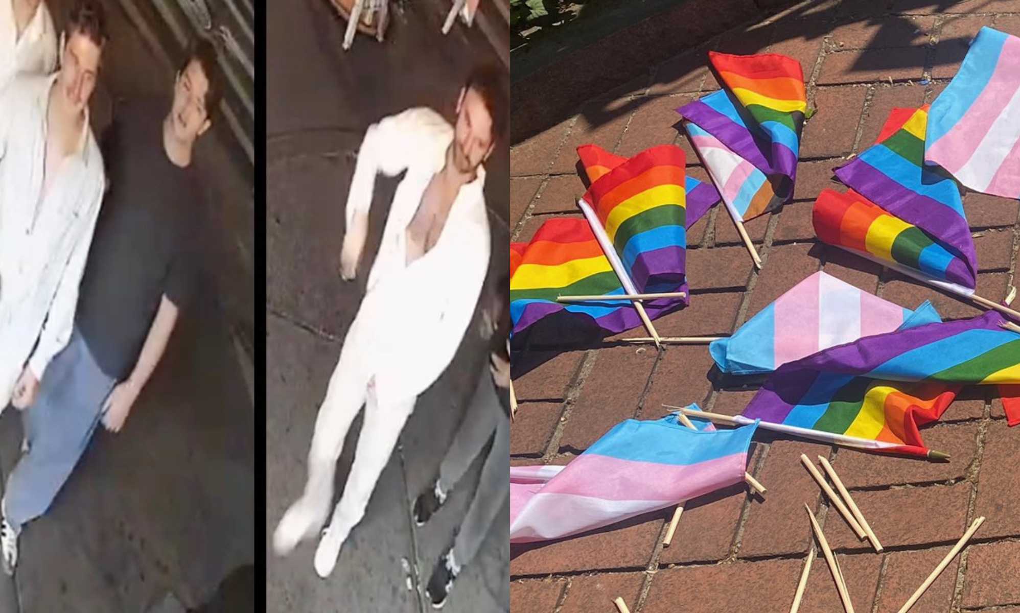 NYC police on the hunt for man who defecated on two Pride Flags