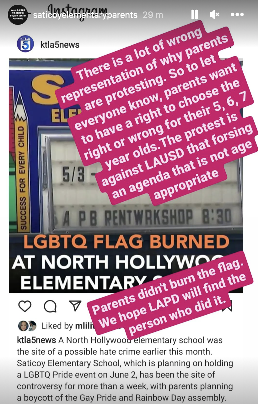 Trans teacher’s LGBTQ Pride flag burned at LA school