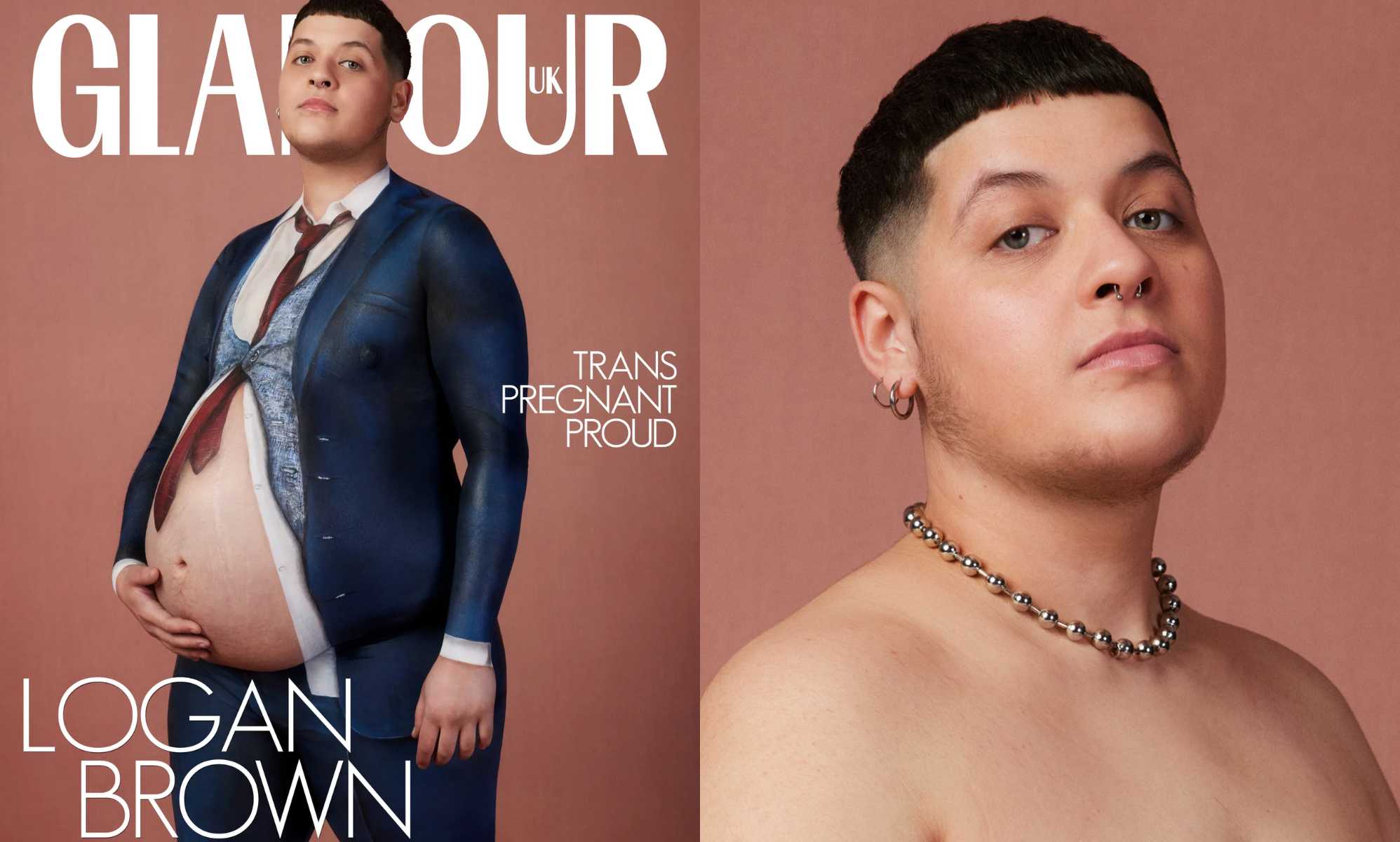 Logan Brown: Glamour magazine's pregnant trans man cover star