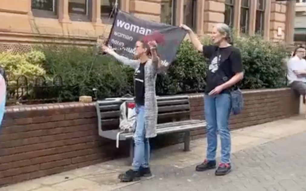 Anti-trans protest over Primark Pride campaign draws two people