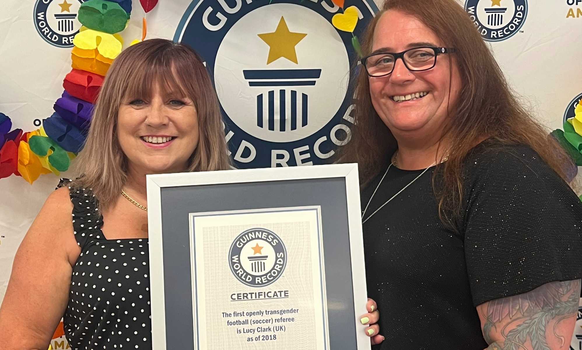 Guinness World Records honours world's first trans football referee