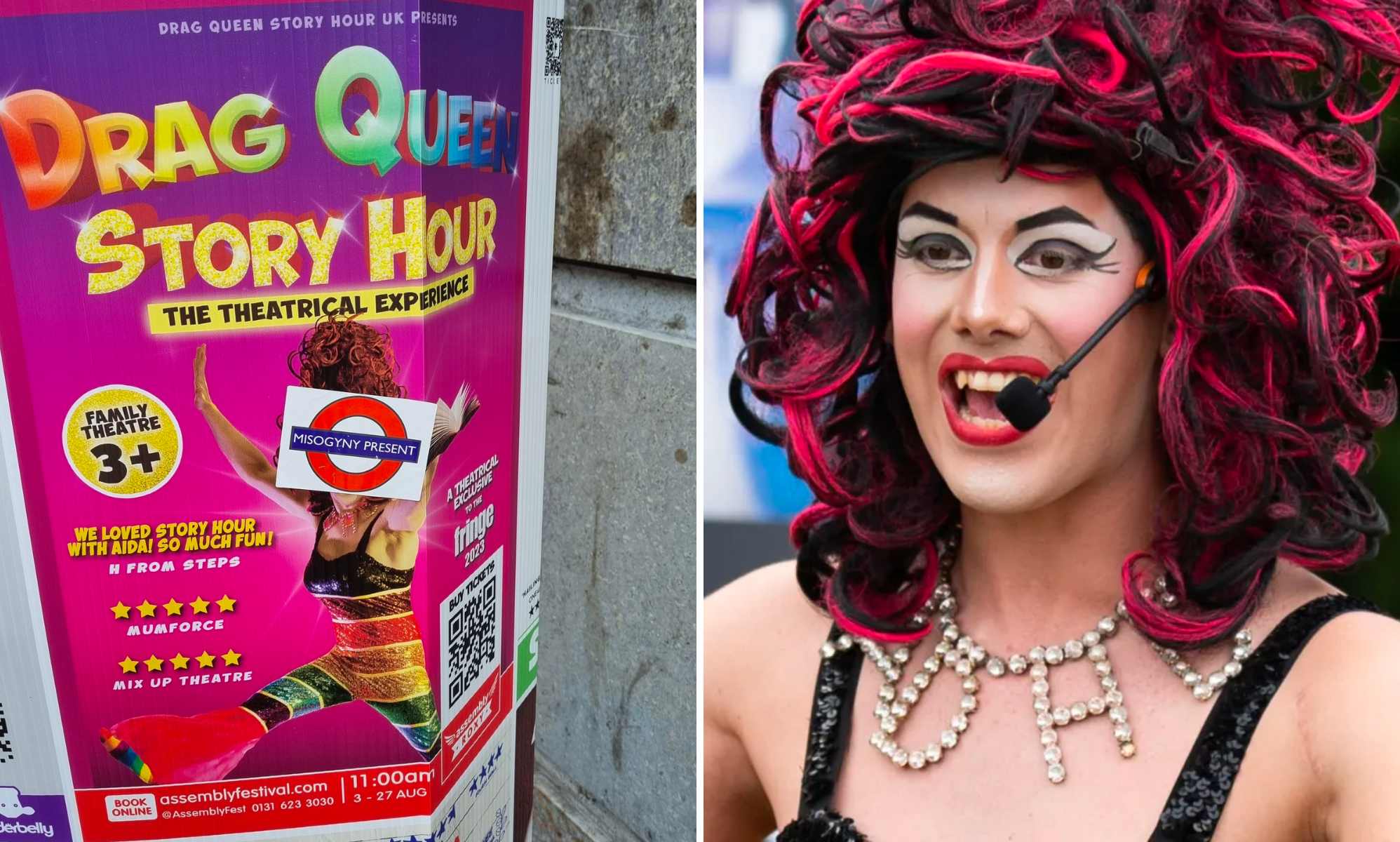 Drag Queen Story Hour posters defaced at Edinburgh Fringe