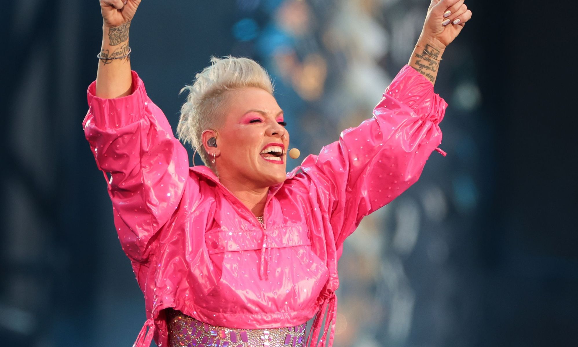 Pink forced to pause concert after woman goes into labour