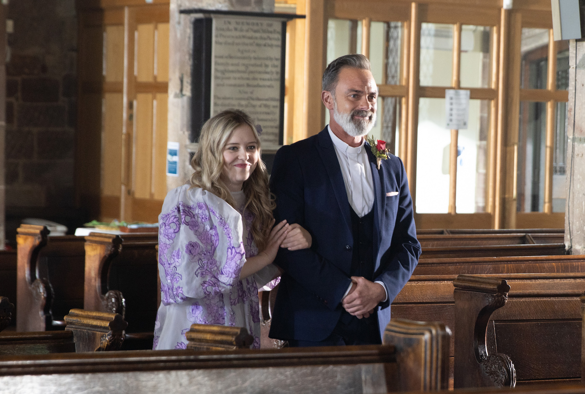 Coronation Street's Daniel Brocklebank reacts to first gay wedding