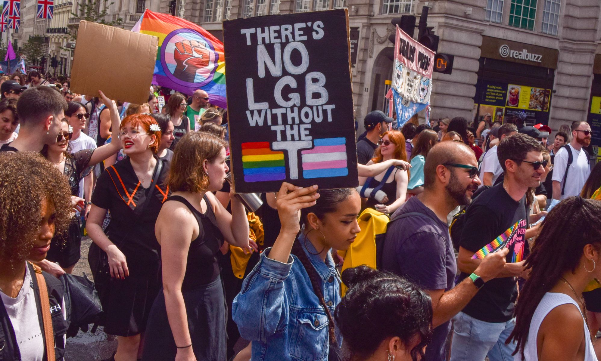 'As a lesbian I'll always stand with trans people'