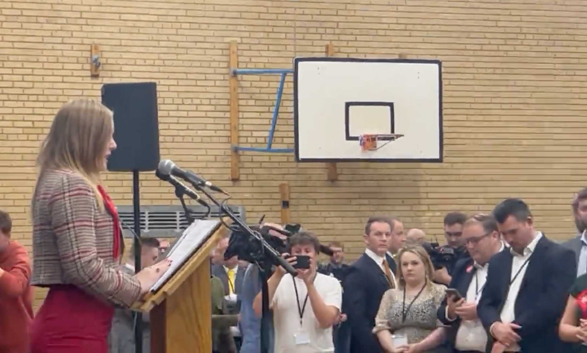 Tamworth Tory candidate flees as Labour winner gives speech
