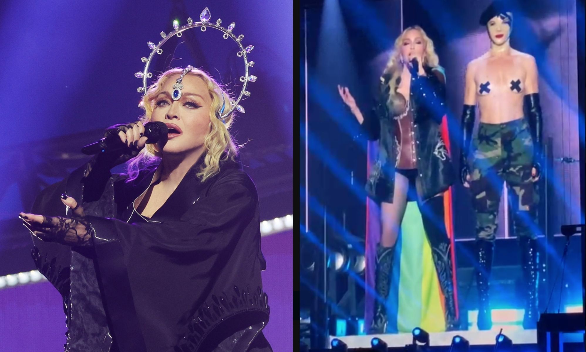 Madonna wears Progress Pride flag on stage and bigots are raging