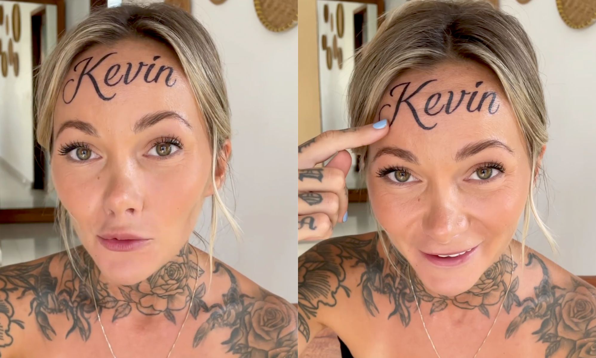 TikTok influencer criticised for fake face tattoo prank