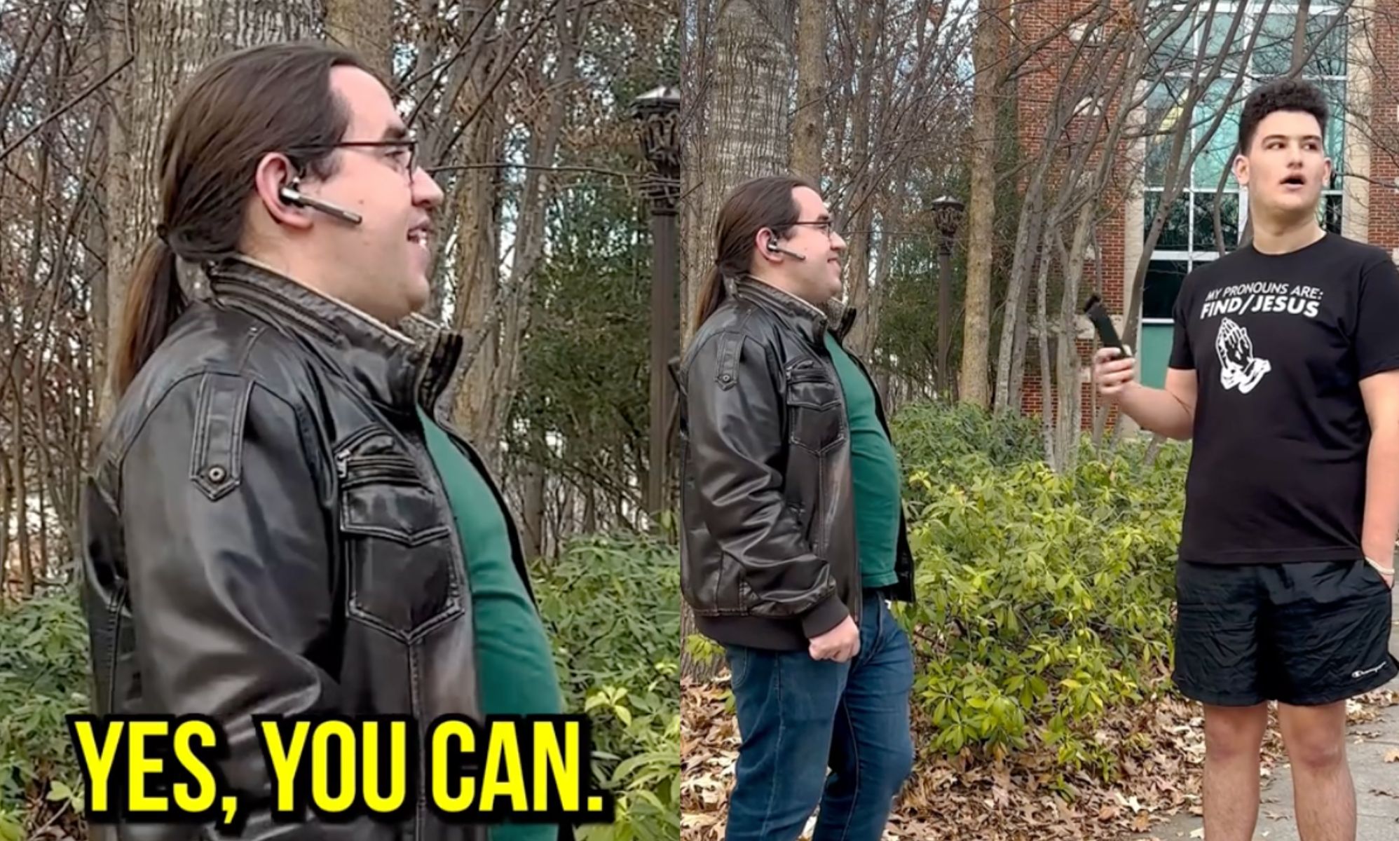 Christian TikToker schooled by stranger in viral video