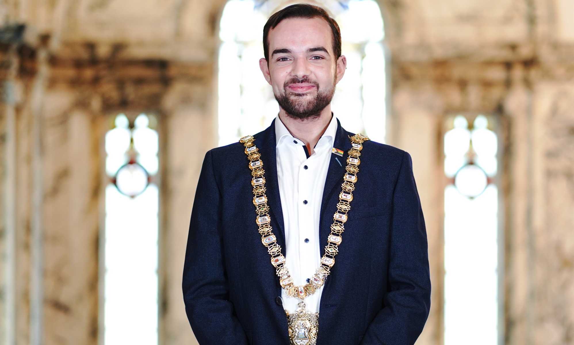 First out gay Lord Mayor of Belfast Micky Murray installed