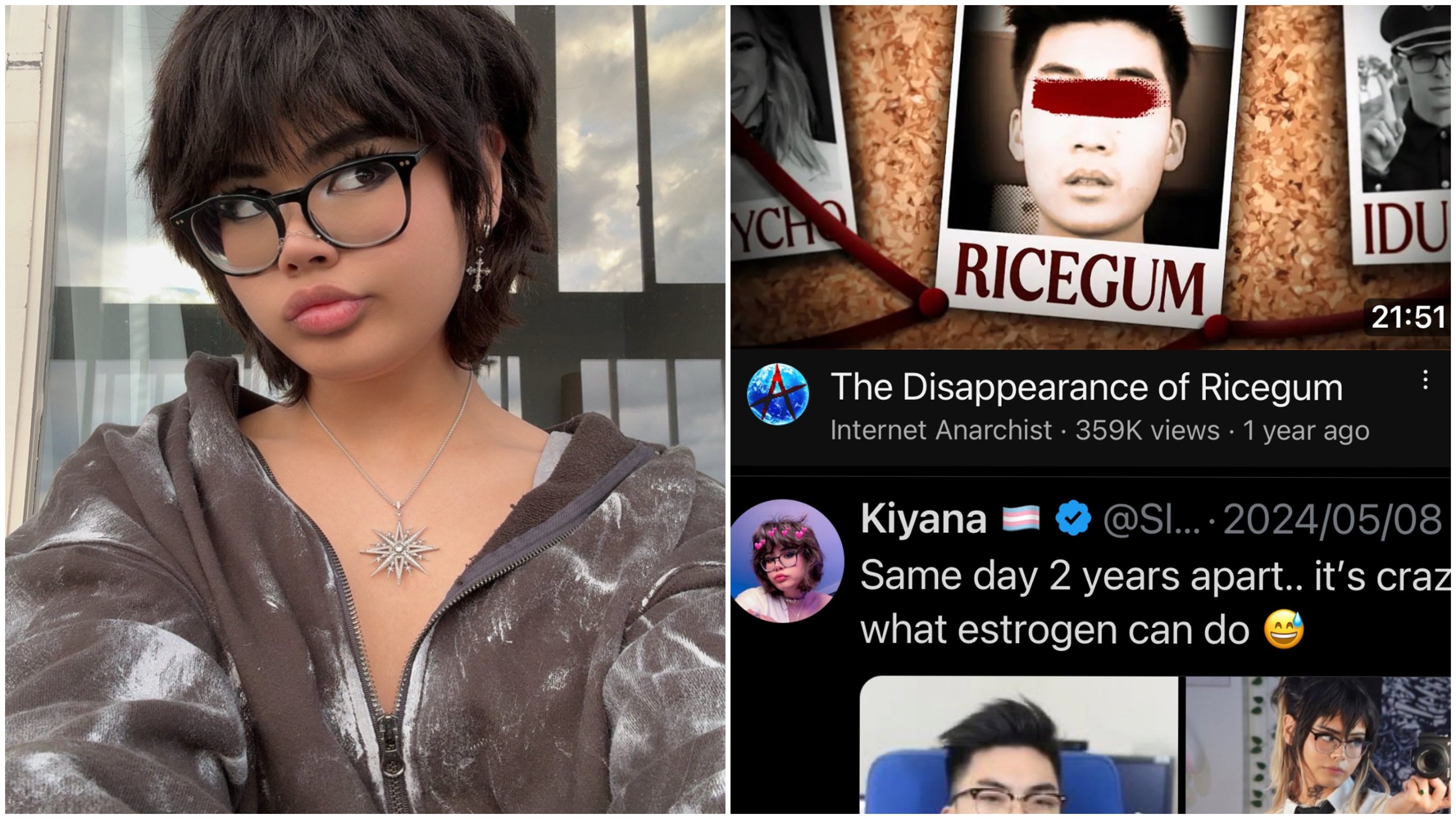 Trans MrBeast star Kris Tyson shares before and after photos