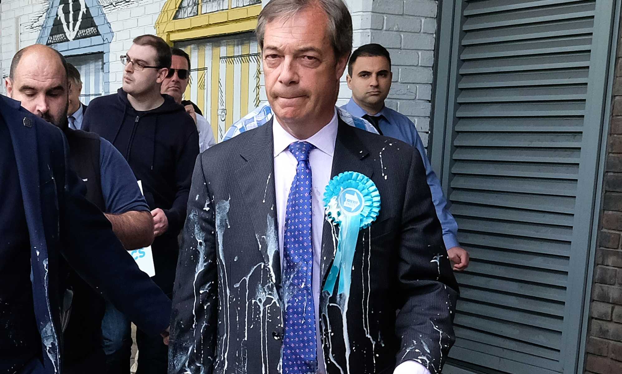 Pride festival criticised for Nigel Farage milkshake game