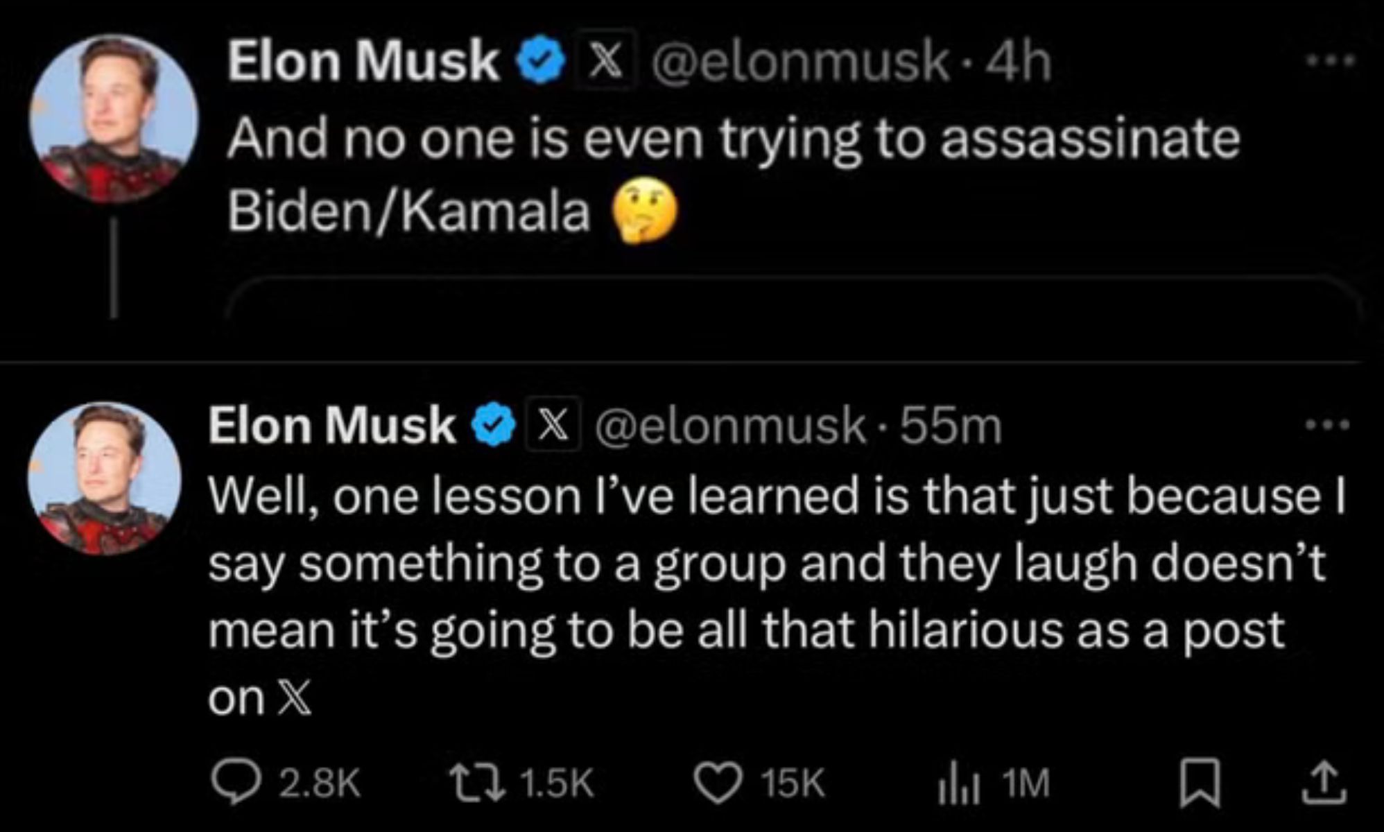 Secret Service investigating Elon Musk's Kamala Harris deleted tweet