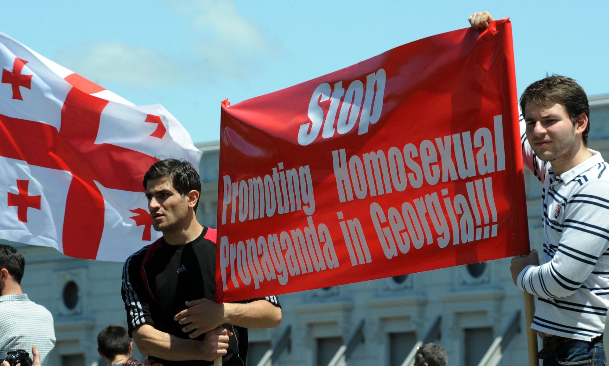 A second protest in Georgia breaks out protesting 'LGBT propaganda' in ...