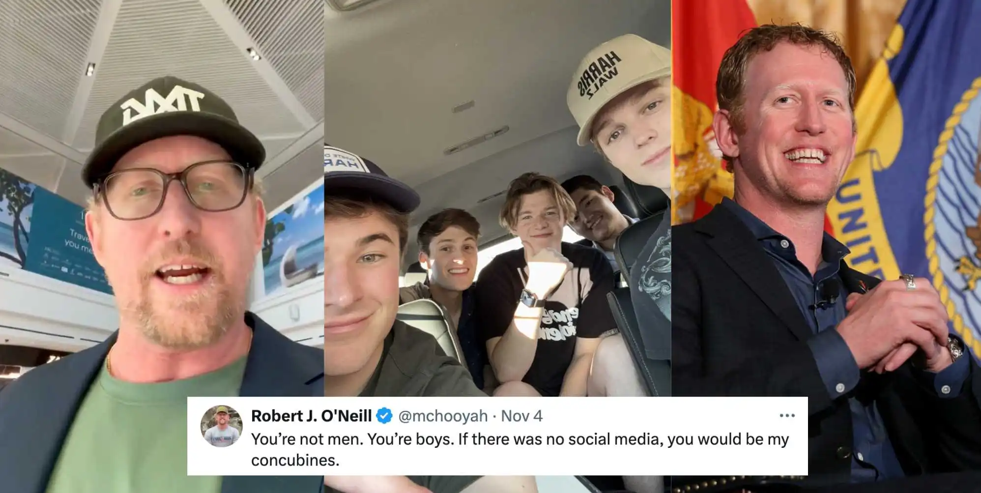 Robert O'Neill doubles down on making Harris voters 'sex slaves'