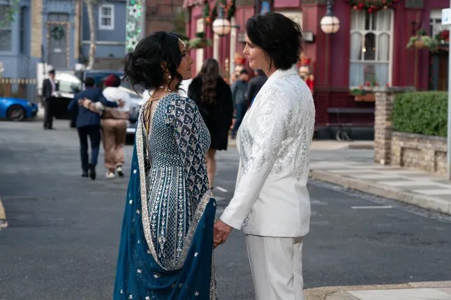 EastEnders' Suki and Eve are first lesbian couple to wed in series