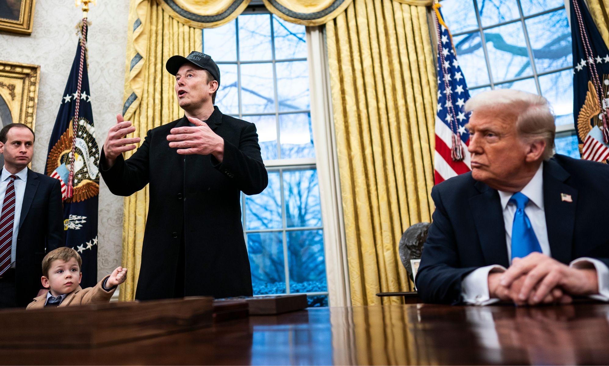 Did Elon Musk's son X really tell Trump to 'shush your mouth'?