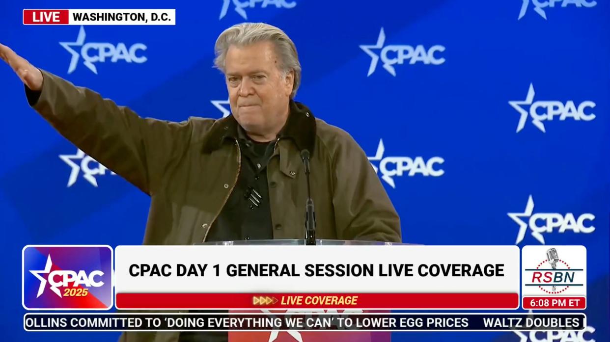 Steve Bannon accused of giving 'Nazi salute' during CPAC speech