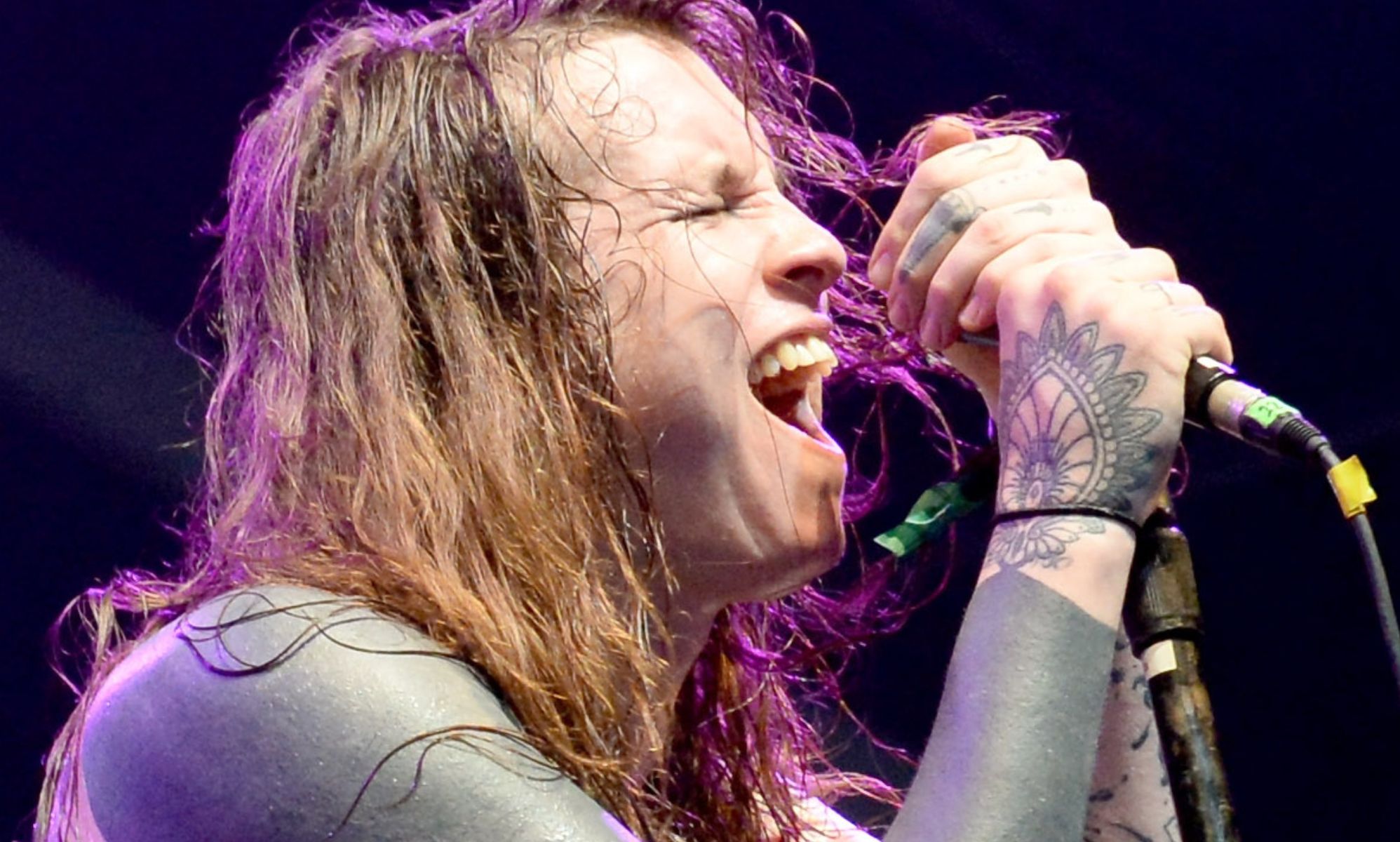 Trans punk singer Laura Jane Grace sings at Bernie Sanders rally