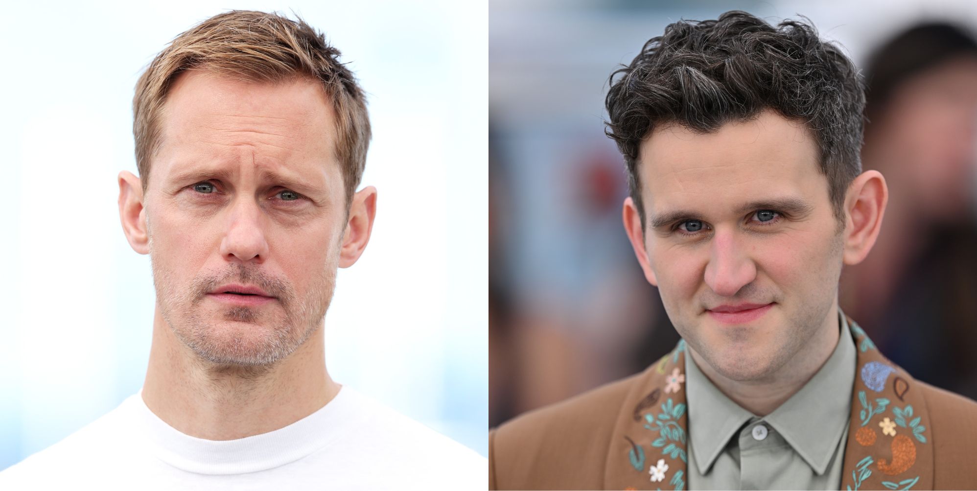 Alexander Skarsgård kisses Pedro Pascal during ovation for Pillion