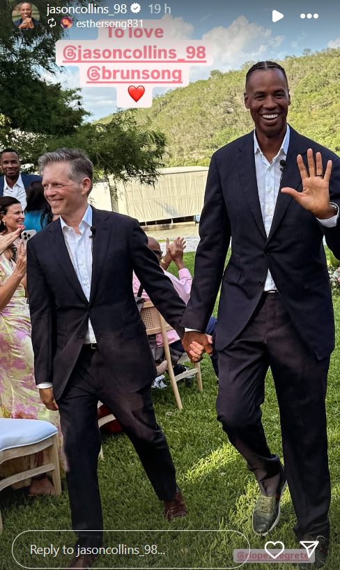 First out gay NBA player Jason Collins marries long-time partner