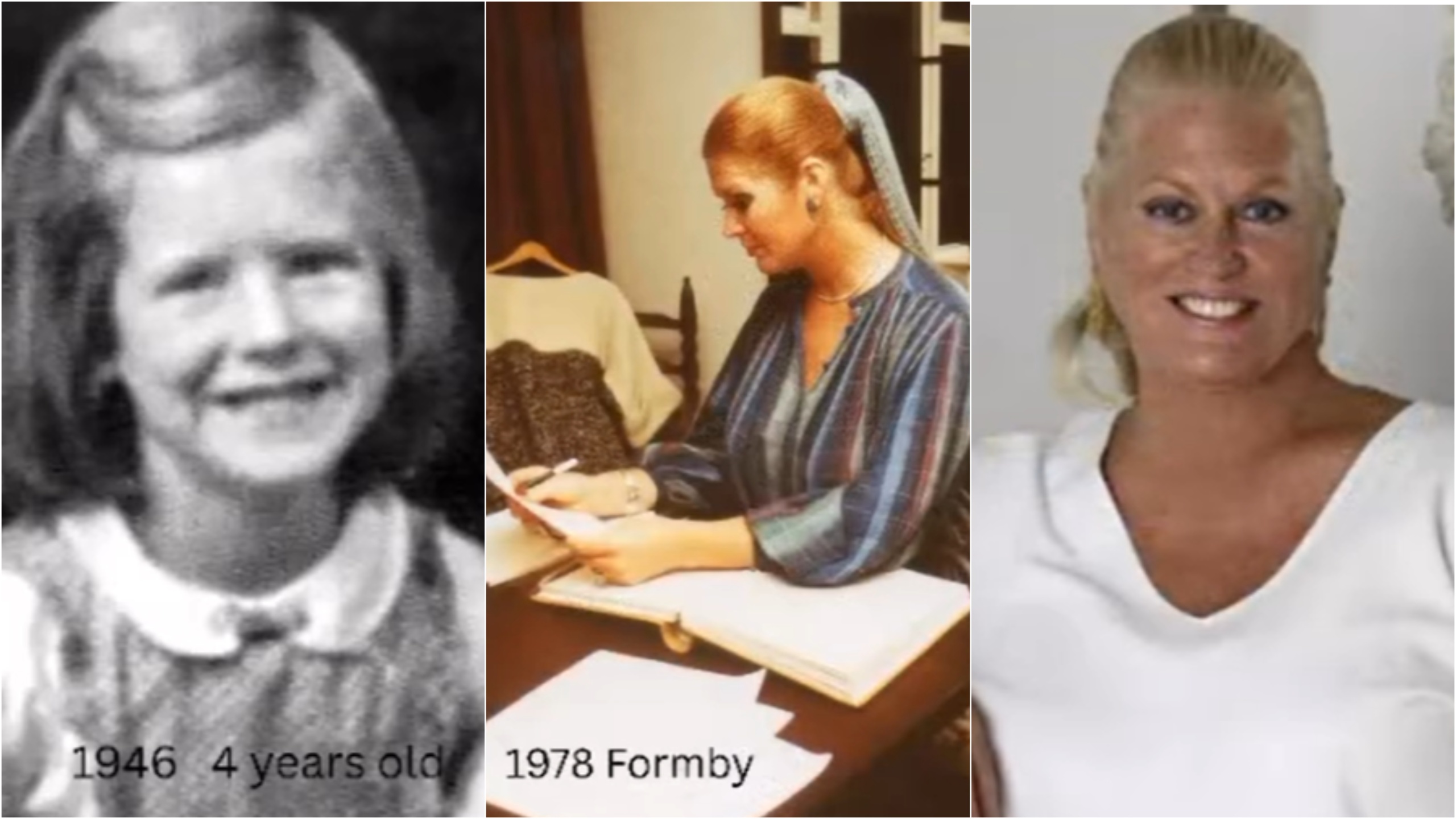 Kim Woodburn's husband shares moving slideshow of star when she was young