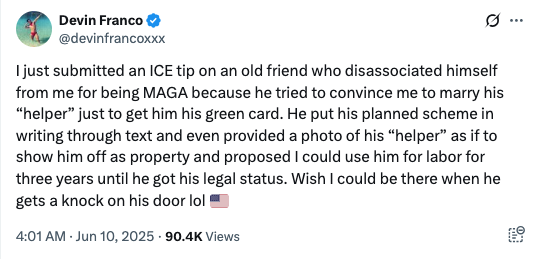Gay porn star Devin Franco claims he reported friend to ICE